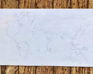 DIY World Map using Tape - DIY Design Decor by Arvinder